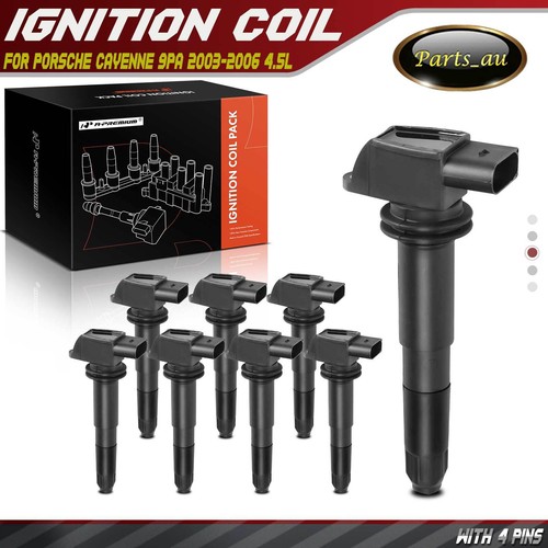 8x New Ignition Coil Pack for Porsche Cayenne 9PA 2003-2006 4.5L M 48. ...