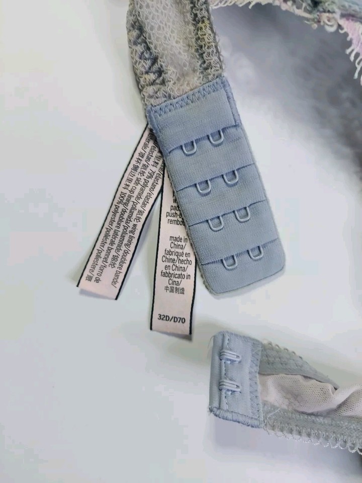 Victoria Secret Dream Angels Push Up Without Padding Bra 32D Blue Grey ...