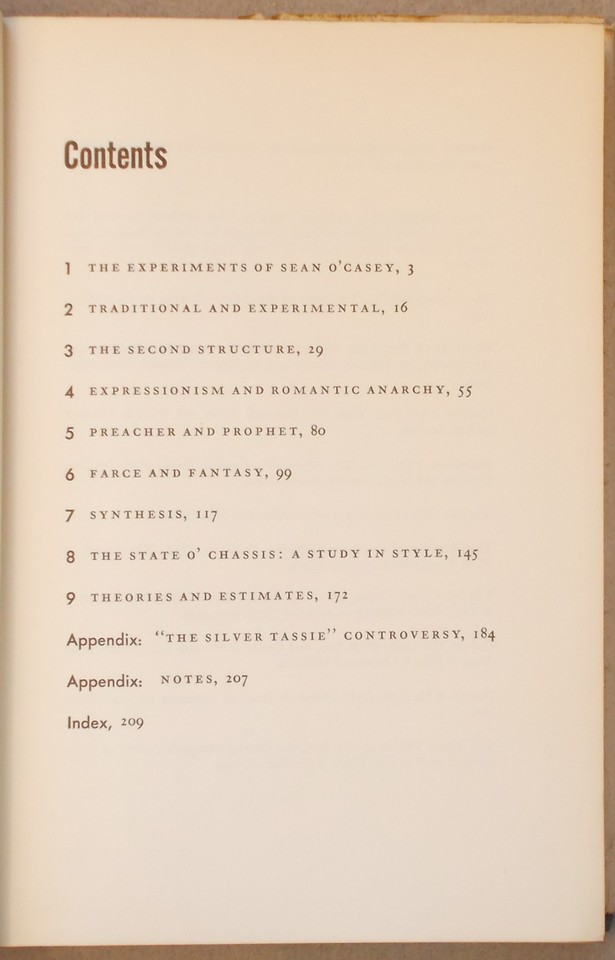 THE EXPERIMENTS OF SEAN O'CASEY Robert Hogan PLAYS Drama Theatre ...