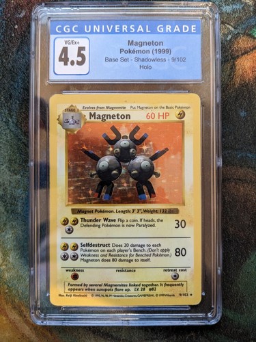 Magneton - 9/102 - CGC 4.5 Holo Base Set Shadowless | eBay
