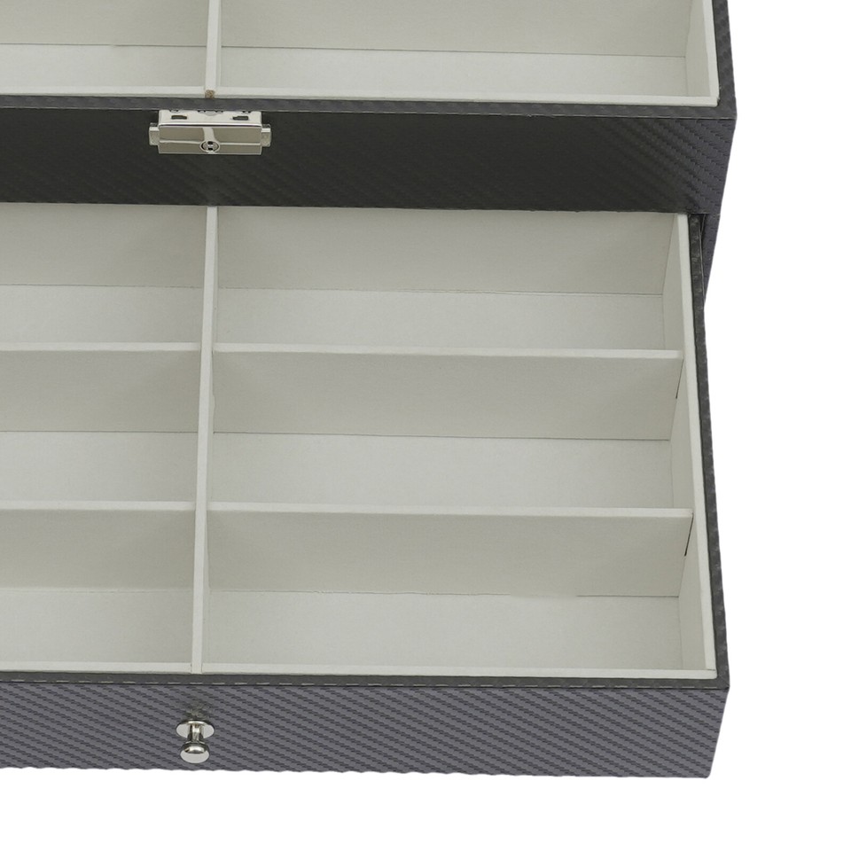 3 Layer Drawer Sunglasses Storage Box 18 Slot Lock Storage Box Storage ...