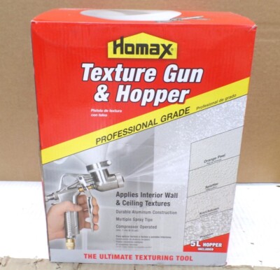 HOMAX 4670 PRO GUN & HOPPER FOR SPRAY TEXTURE REPAIR WITH 3 TIPS FOR ...