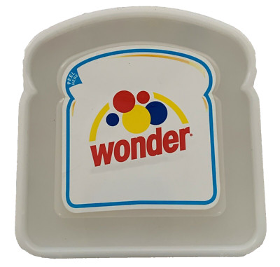 WONDER Sandwich Box Bread Lunch Snack Food Storage Container White ...