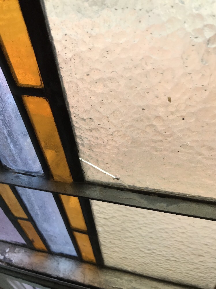 Sg 1638 Antique Painted And Fire Double Hung Arch Top Landing Window 76 ...