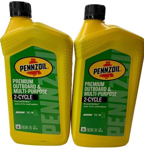NEW 2 Pack Pennzoil Premium Outboard and Multi-Purpose 2-Cycle Engine ...