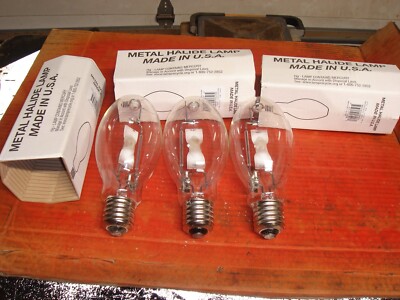 (3) Sylvania M175/U/MED/ED17 Metal Halide Lamp Light Bulb 175W M57/E ...