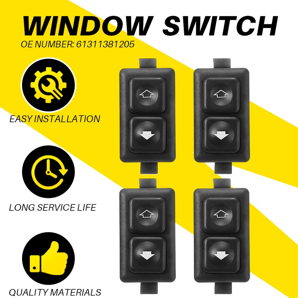 Set 4 pcs Illuminated Power Window Switch For E23 BMW E24 E28 E30 ...
