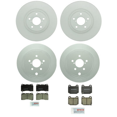Bosch Front 293.4mm & Rear 289.7mm Brake Kit Disc Rotors Ceramic Pads ...