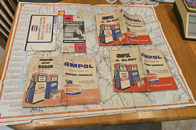 Australian Touring guide Folder and Seven Vintage Ampol Mobil Shell ...