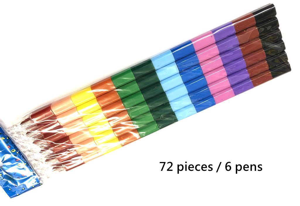 12 Colours Kids Children Fun Stacking Crayons Swap Point Bullet Crayon ...