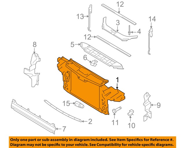 2007 - 2015 Audi Q7 Radiator Core Support OEM 4L0805594A for sale ...