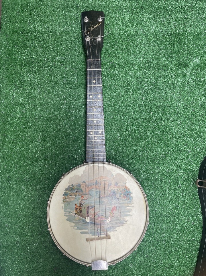 1930's JR Stewart La Venicia Banjo Ukulele Antique Vintage US Made w ...
