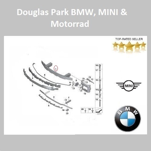 BMW Genuine Front Bumper Carrier, Crash Bar. 3 Series G20 G21 ...