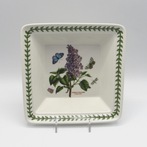 BOTANIC GARDEN BY PORTMEIRION GARDEN LILAC 7” SQUARE DEEP PASTA BOWL EC ...