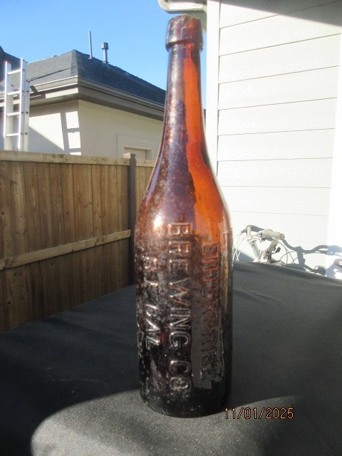 Western Crude Quart Applied Top Beer Bottle ENTERPRISE BREWING CO. S. F ...