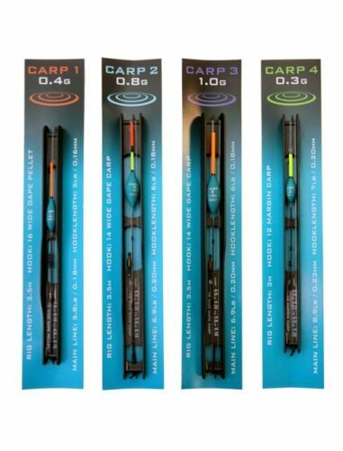 DRENNAN - CARP 1, CARP 2, CARP 3, CARP 4 - READY TIED POLE RIGS - POLE ...