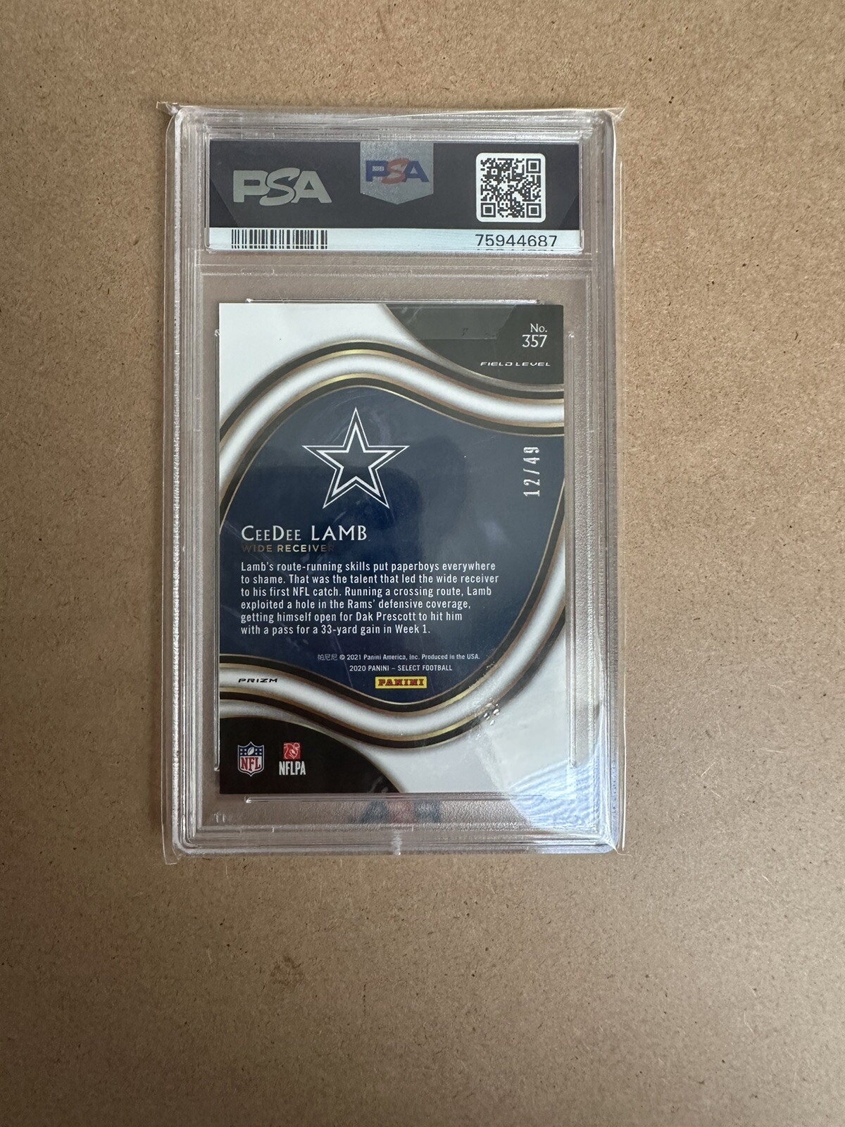 2020 select cee dee lamb blue prism /49 psa 10 | eBay