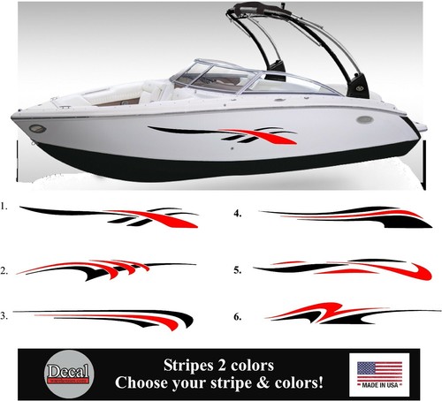 Boat Graphic Stripes Vinyl Decal Stickers RV Truck Trailer Boat Stripes ...