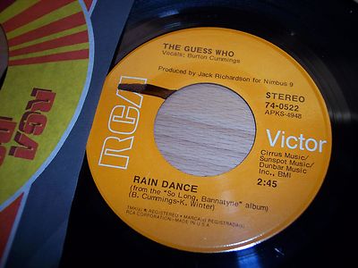 VG+ The Guess Who Rain Dance / One Divided 7" 45RPM w/ppr slv | eBay
