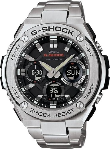 Casio G-SHOCK GSTB100-1A Black Stainless Steel with Resin Band Men's ...