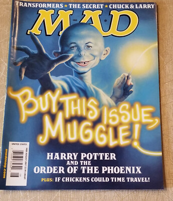 MAD magazine - Harry Potter and the Order of the Phoenix - August 2007 ...