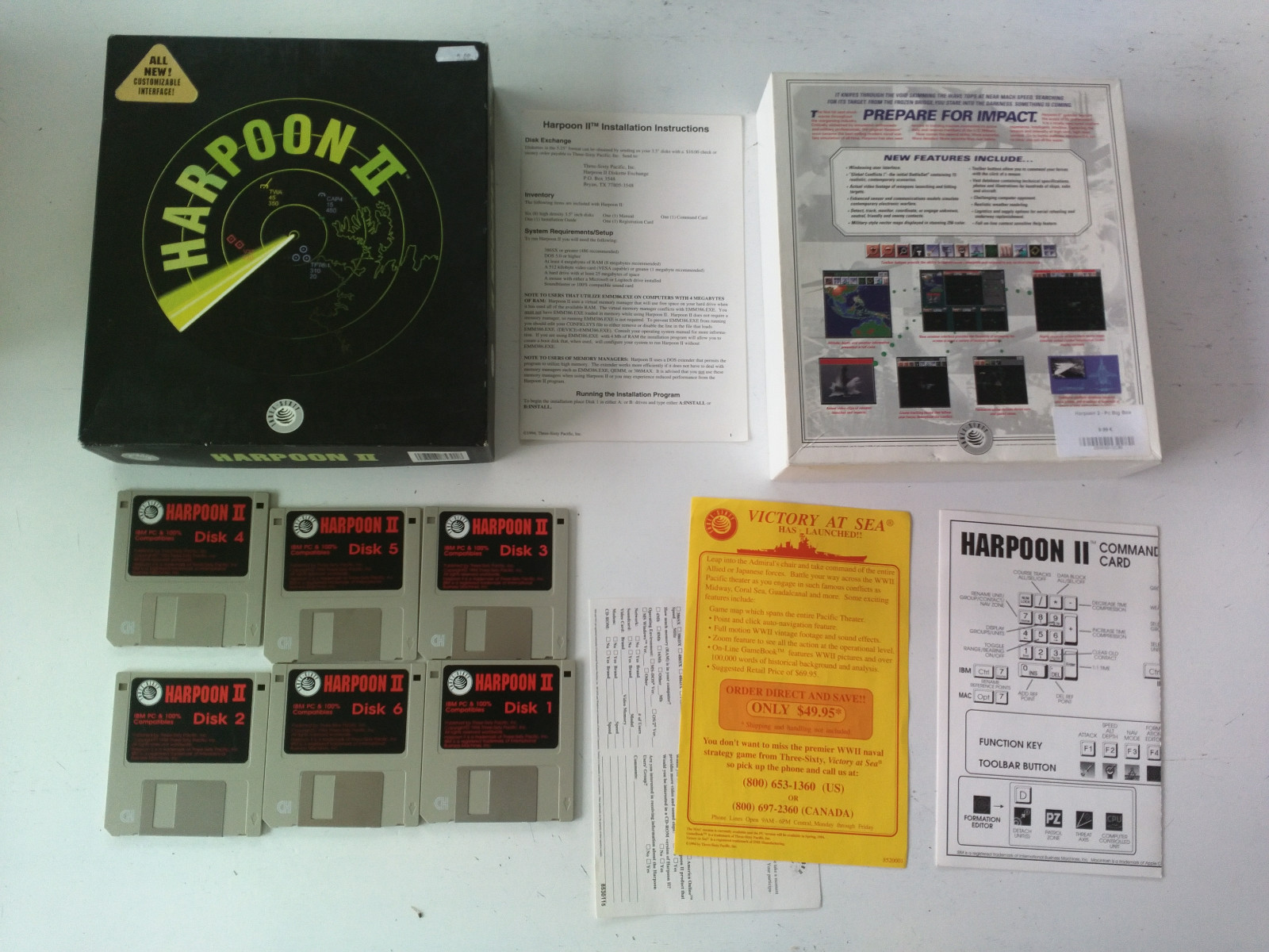 Harpoon II 2 PC FR Big Box disks/disquettes 3 1/2 3.5" | eBay