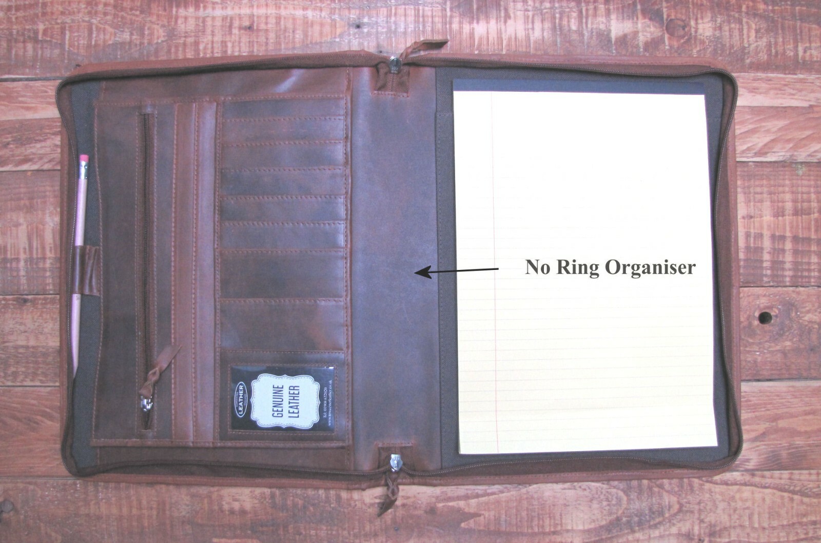 A4 Brown leather document wallet folder option to personalise H0100 | eBay