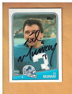 Ed Murray AUTOGRAPHED 1988 TOPPS FOOTBALL CARD SIGNED DETROIT LIONS ...
