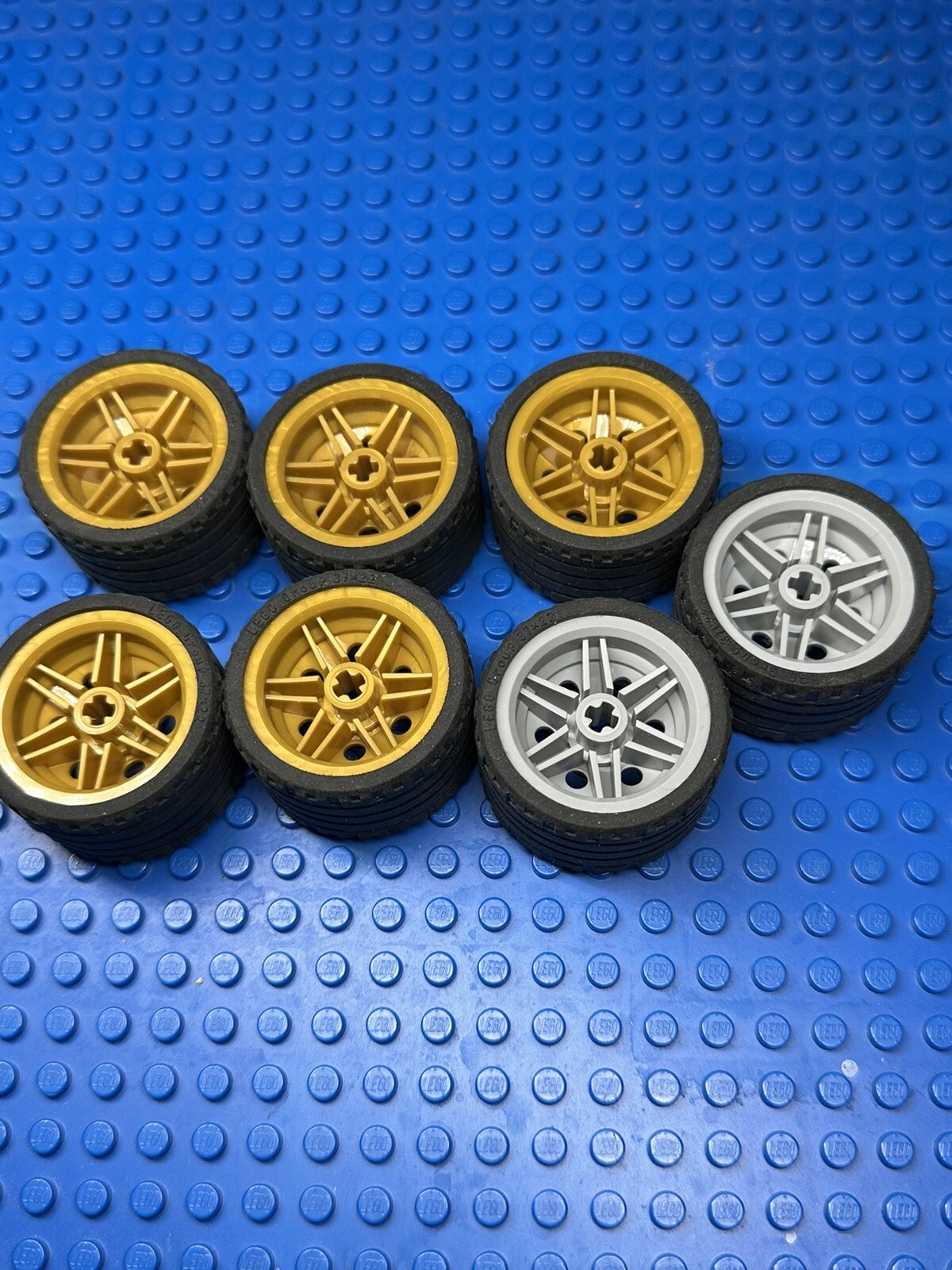Lego Tires & Wheels Lot Pearl Gold & Light Gray Technic | eBay