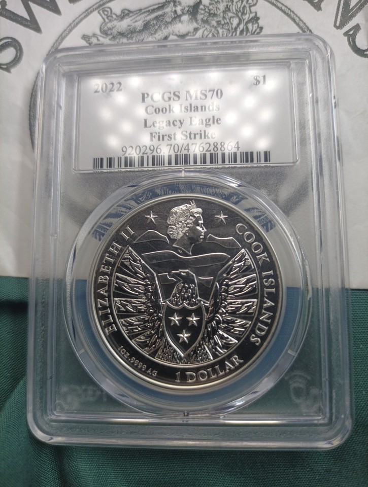 2022 Cook Islands $1 Legacy Eagle PCGS MS70 First Strike E172 | eBay