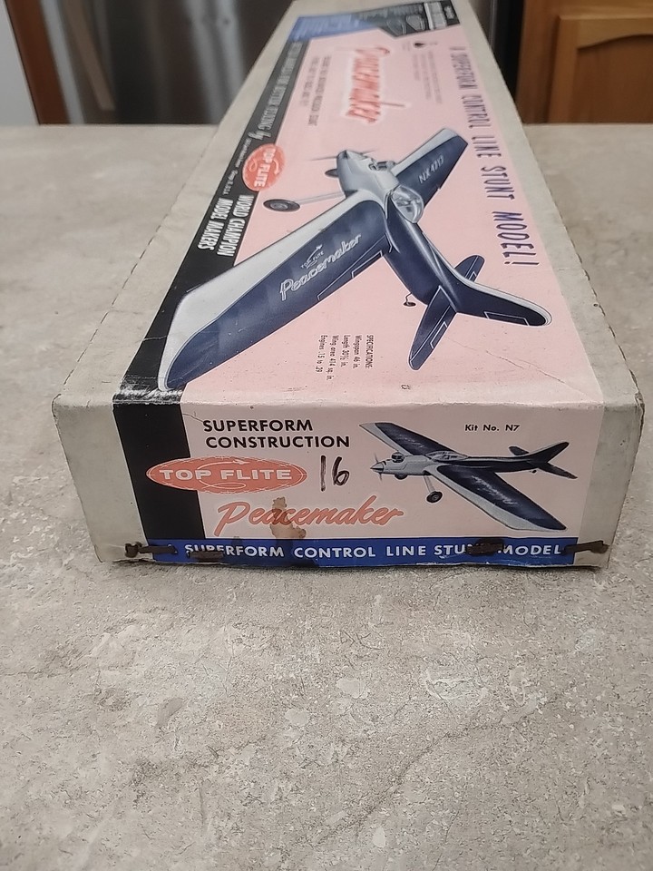 Top Flite Peacemaker Airplane Kit Control Line Airplane 46” Wing Span ...
