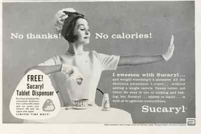 1961 Sucaryl Artificial Sweetener PRINT AD No Thanks No Calories! | eBay