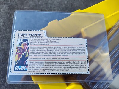 GI JOE QUICK KICK REDBACK MAILAWAY FILE CARD! Rare! | eBay