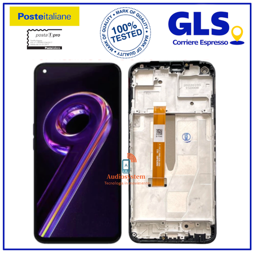 DISPLAY TOUCH SCREEN +FRAME per REALME 9 PRO RMX3471 RMX3472 SCHERMO ...
