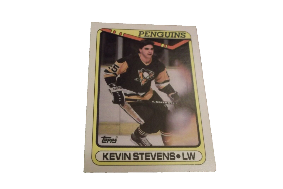 1990-91 Topps KEVIN STEVENS Card No 360 Pittsburgh Penguins | eBay