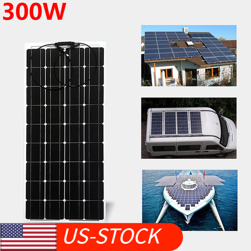 Solar Panel Kit 300W Flexible Solar Panel Kit Home Module ...