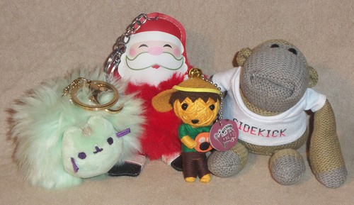 FUN Lot of 4 Key Ring Chains: Watchover Voodoo Gamer, Famous Monkey ...