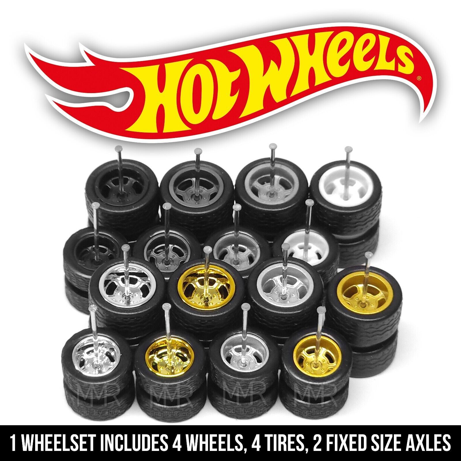 1/64 Scale 5 SPOKE DRAG SKINNY v2 Real Rider Wheels Rims Tires Set 4 ...