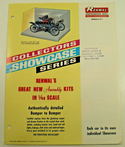 1966 Renwal model kit "Collector's Showcase Series 2 page fold out ...