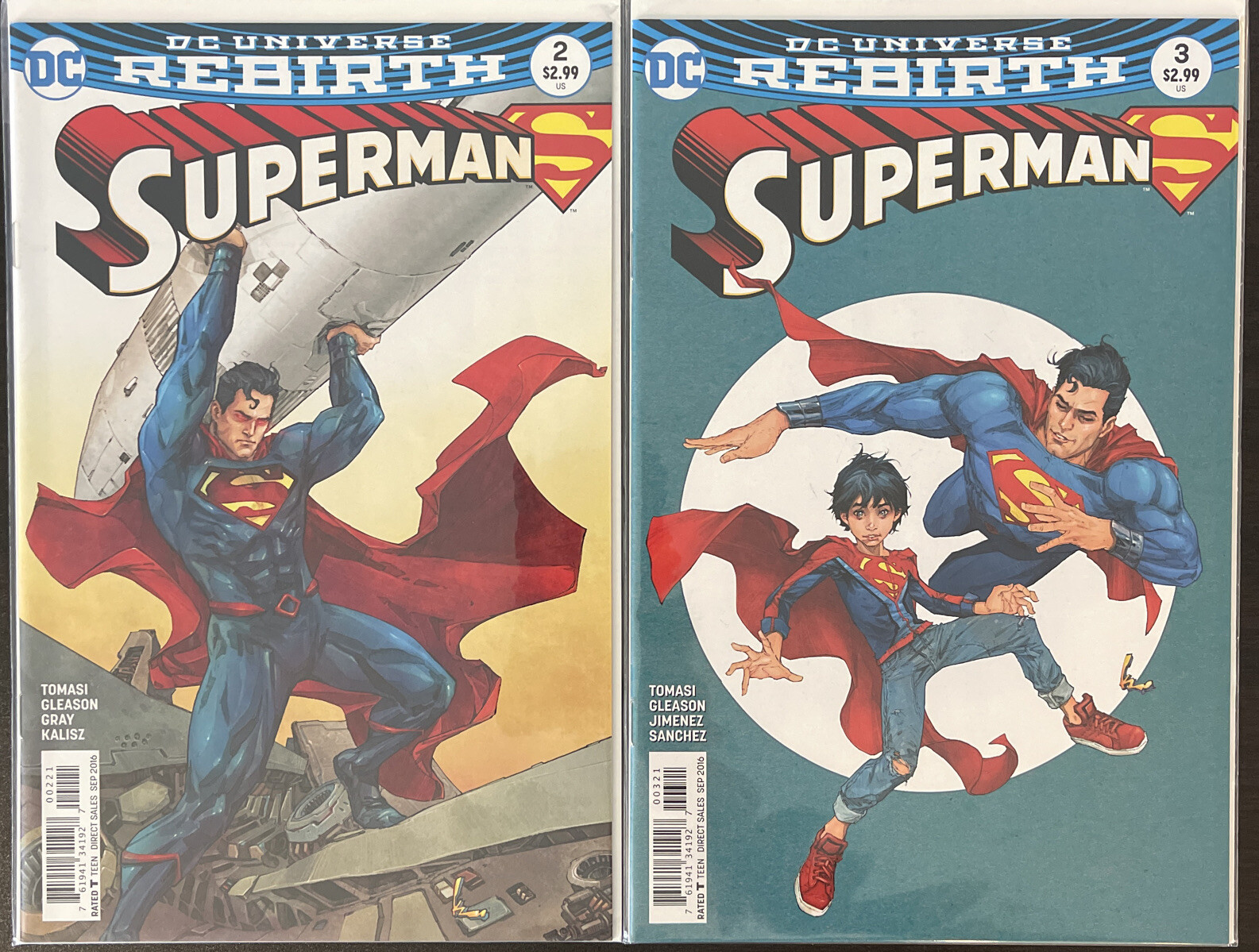 Superman # 2 3 DC Comic Lot 2 (2016) Universe Rebirth Variant Vol 4 1st ...