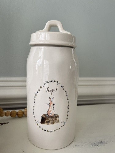 Rae Dunn Hop Spring Easter Canister Bunny Rabbit New Cottage Core | eBay