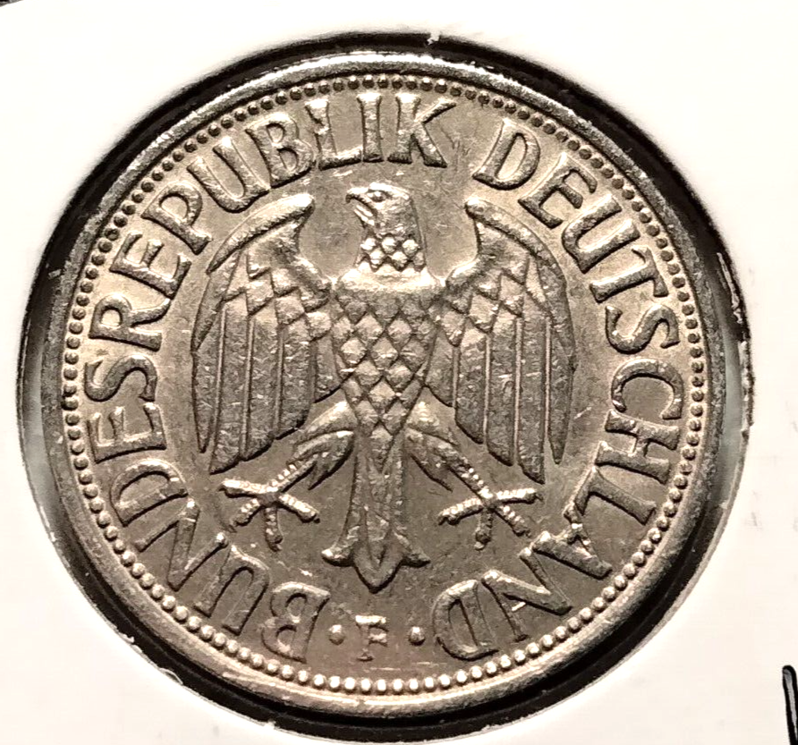 1966 F Germany 1 Deutsche Mark Coin - KM#110- Combined Shipping - (INV ...