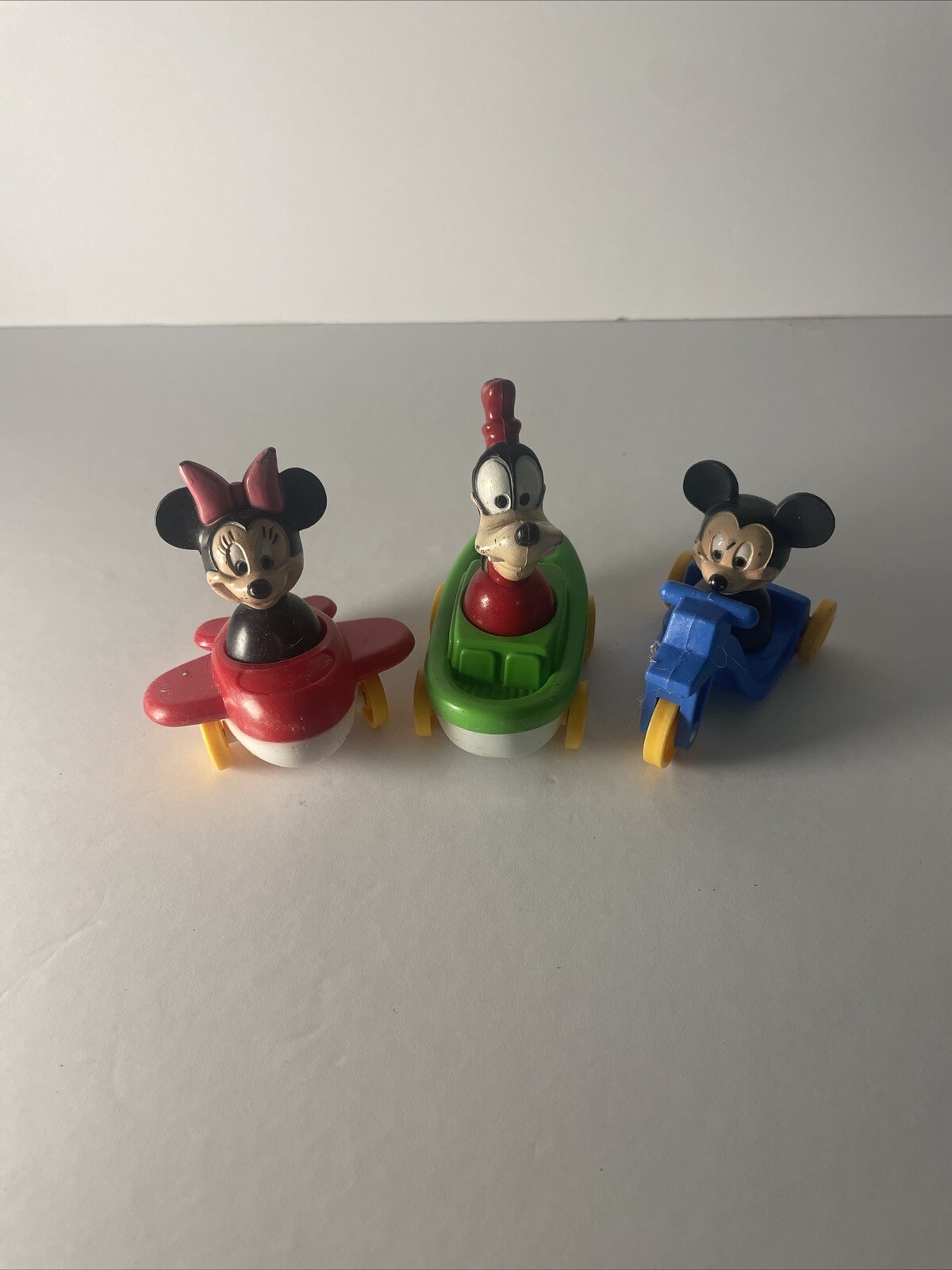 Vintage Disney Illco Toy Lot Mickey Minnie Mouse Goofy Boat Plain ...