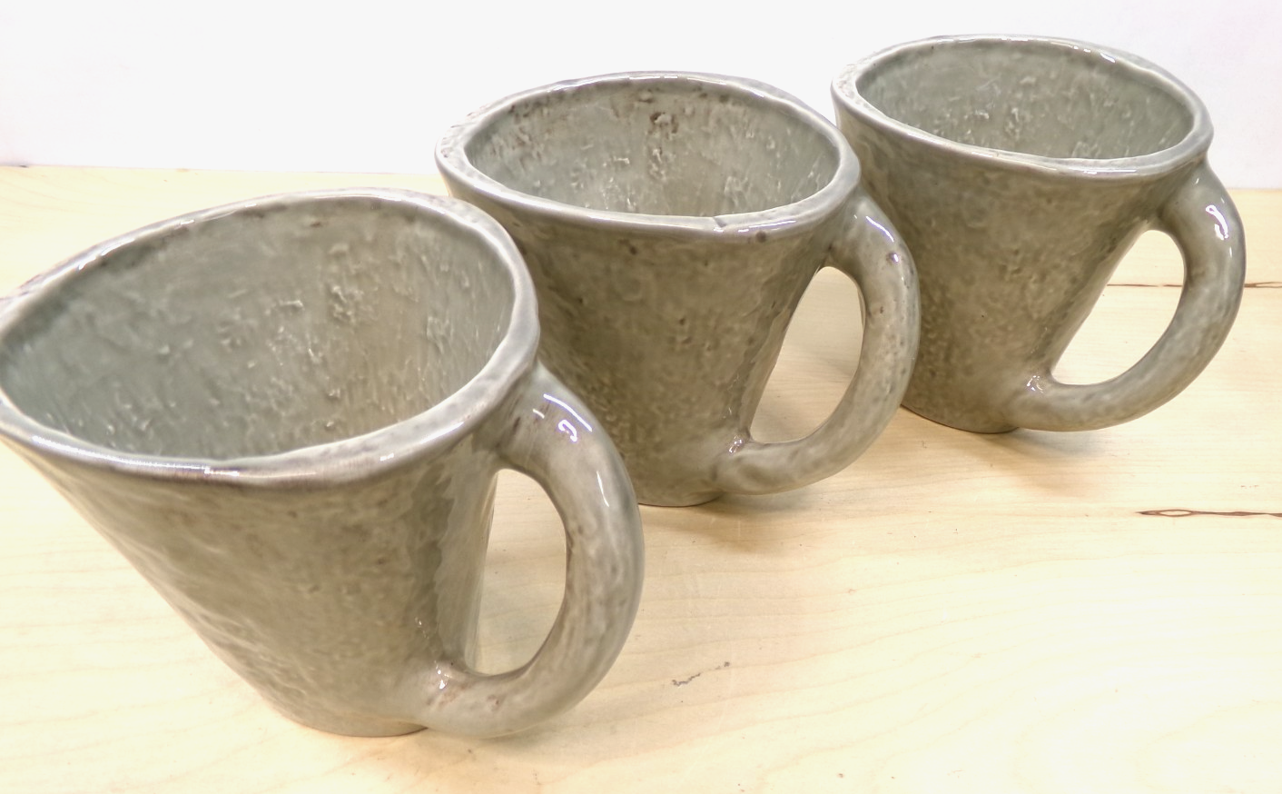 Fortunata Casa Mia Set of 3 Gray Triangular Cups Mugs Italy Adriano ...