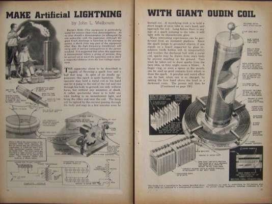 Giant OUDIN Coil Tesla 1937 HowTo build PLANS 5' tall | eBay