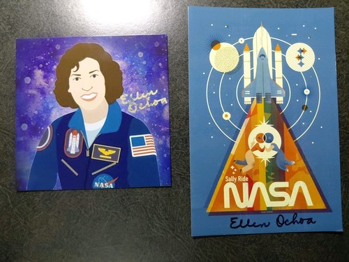 ELLEN OCHOA 2 Hand Signed Autograph 4X5 & 4X4 PHOTO S- FEMALE NASA ...