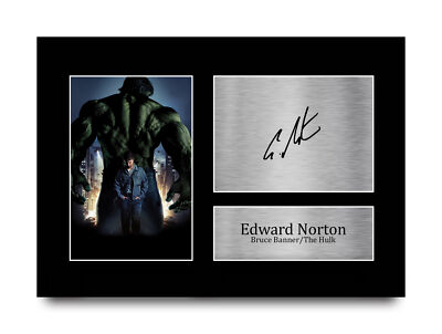 Edward Norton The Incredible Hulk The Incredible Hulk Signed Print a ...