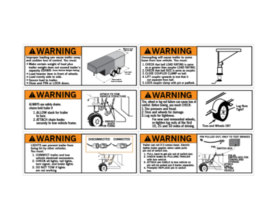 Gooseneck Trailer Towing Warning Decal, Sticker, Label, Safety | eBay