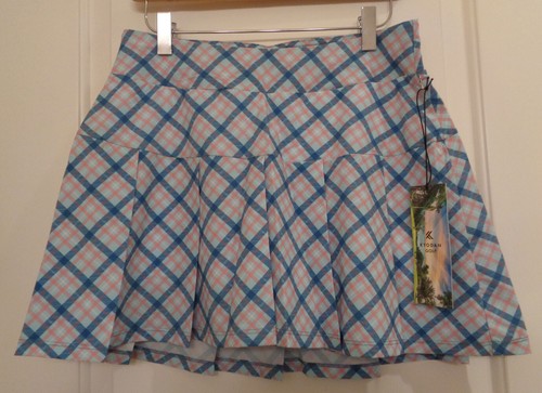 Women's Kyodan Golf/Tennis/Walking Blue & Pink Plaid Skirt/Skort NWT ...