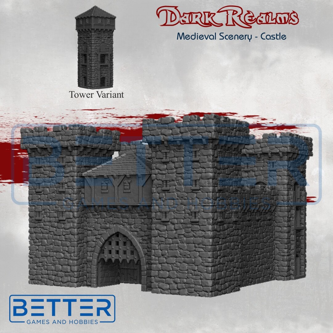 Castle (modular) - Medieval City. 3d printed Tabletop Wargames Terrain ...